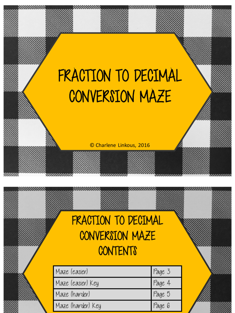 Activity - Fractions To Decimals | PDF | Discrete Mathematics | Mathematics