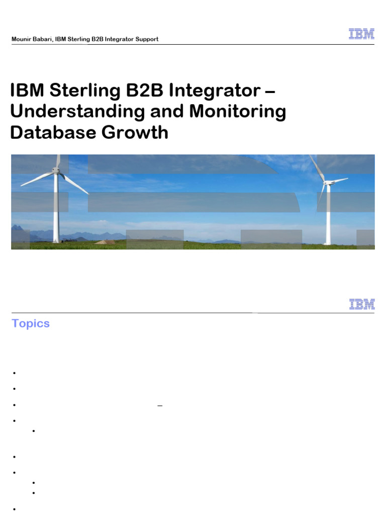 IBM Sterling B2B Integrator - Understanding and Monitoring Database Growth | PDF | Databases | Sql