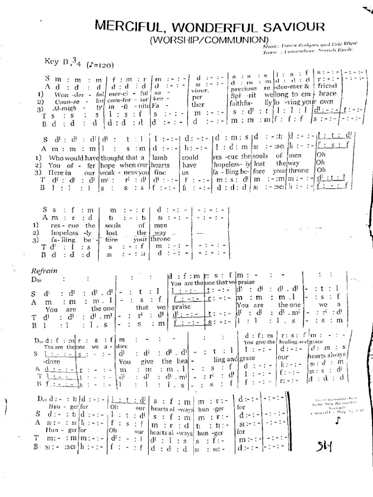 Wonderful, Merciful Saviour | PDF