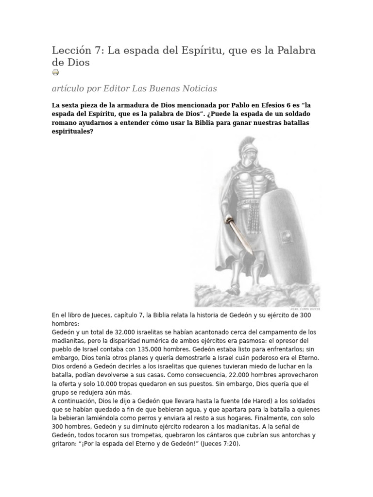 La Espada Del Espiritu | PDF | Biblia | Verdad