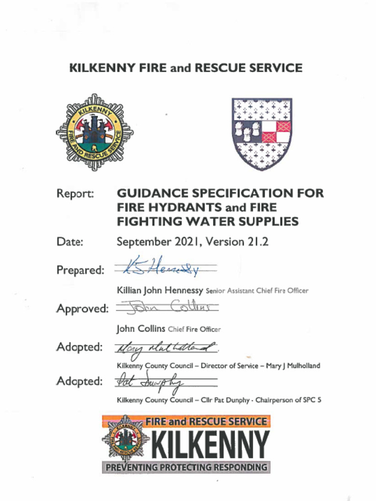Fire Hydrant Guidelines for Ireland | PDF | Firefighting | Pipe (Fluid ...