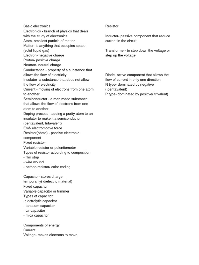 Basic Electronics | PDF