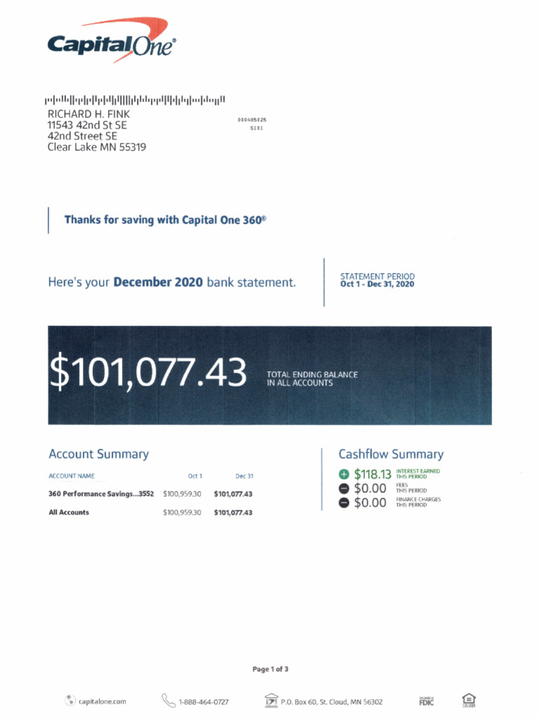 Richard Capital One | PDF