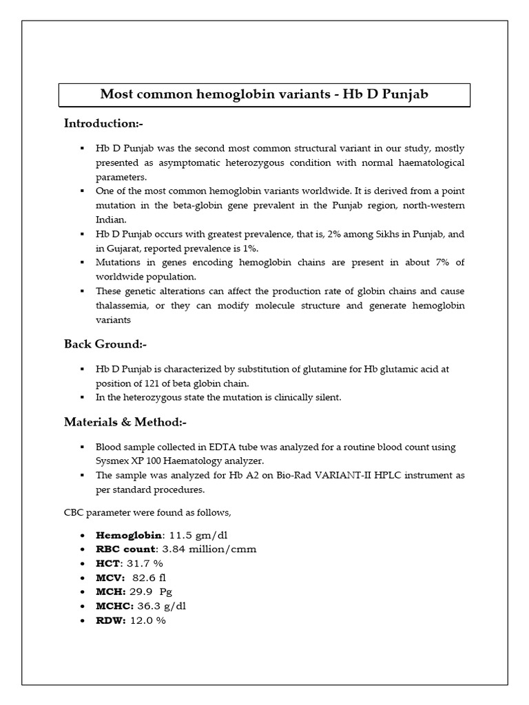 HB D Punjab Trait Case Study | PDF