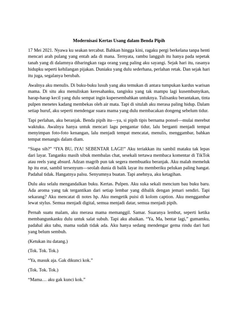 Kembali ke Kertas Usang dan Kenangan | PDF