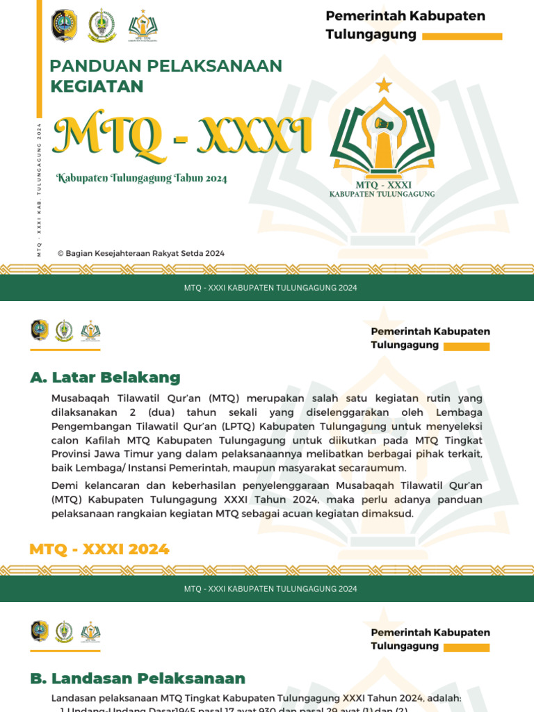 PEDOMAN PELAKSANAAN MTQ - XXXI 2024_20241118_160025_0000 | PDF