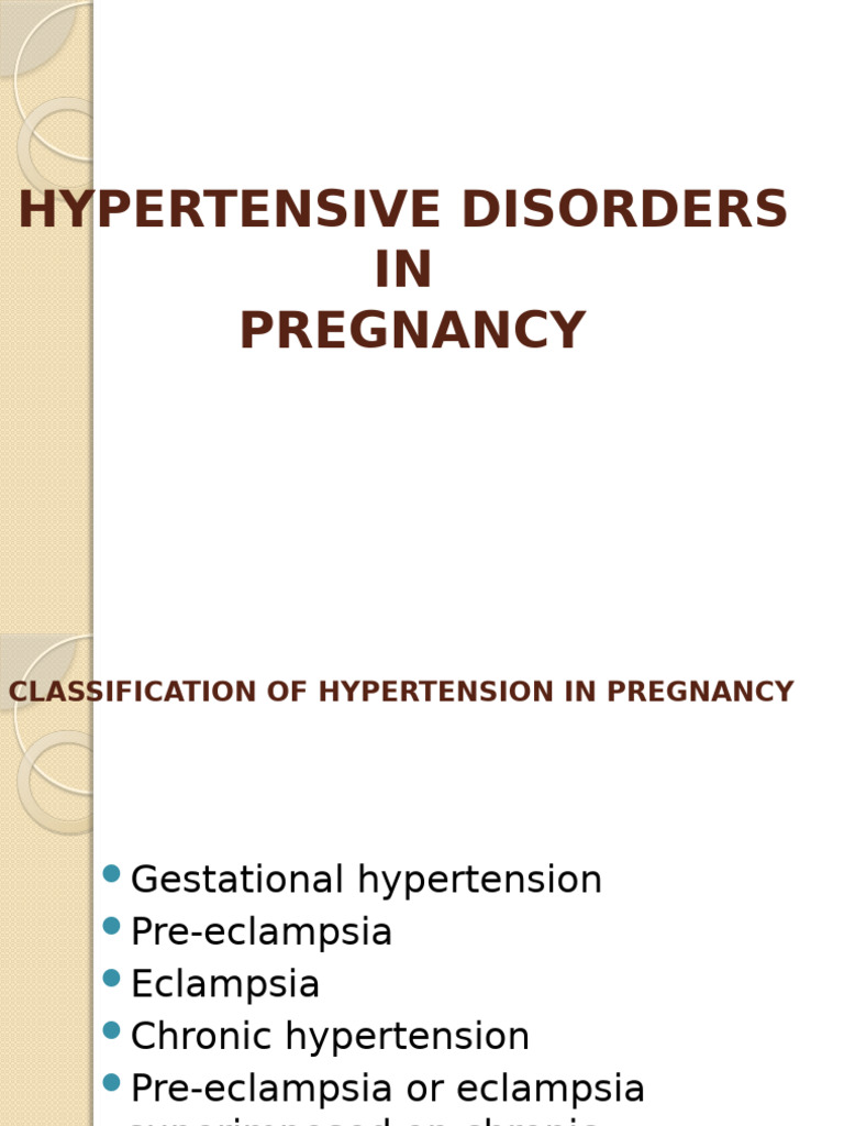 Hypertensive Disorders | PDF | Hypertension | Childbirth