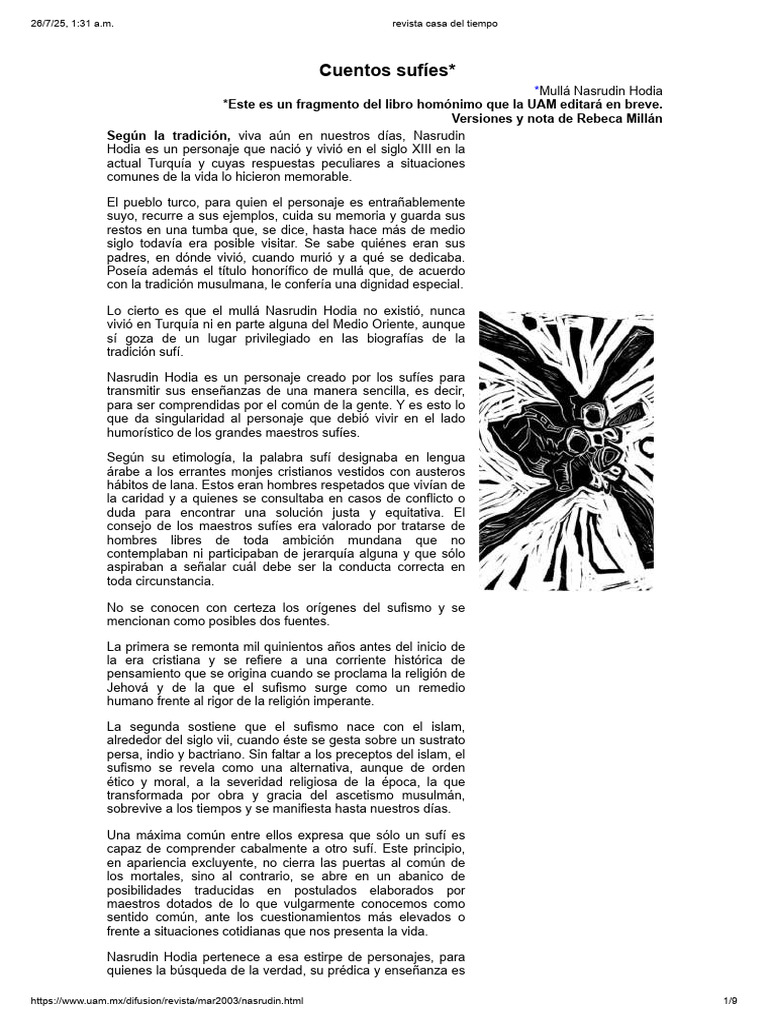 Cuentos Sufíes Del Mulá Nasrudín | PDF | El sufismo