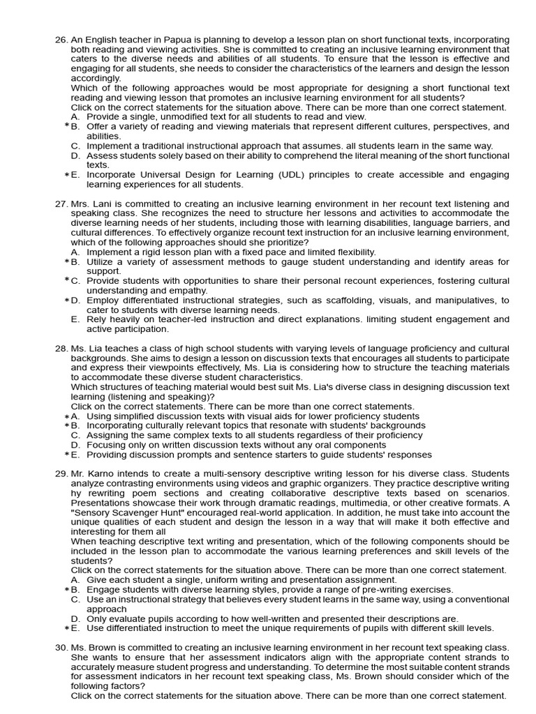 Inclusive Learning Strategies in Text Instruction | PDF | Narrative ...