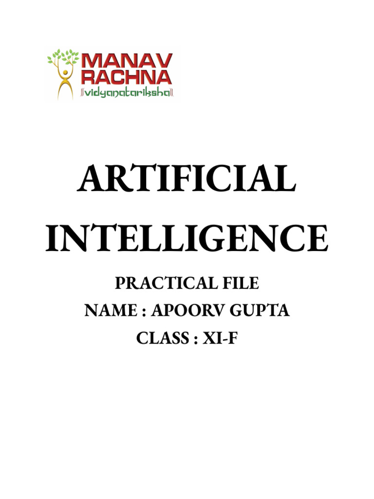 Artificial Intelligence Practicle File | PDF