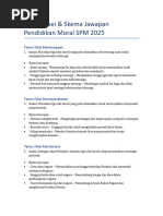 Nota SPM Pendidikan Moral 2025 | PDF