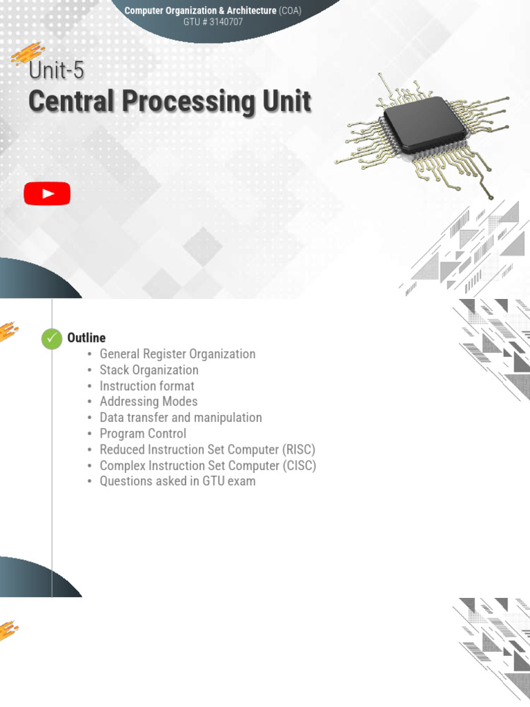 Unit-5 - Central Processing Unit | PDF | Central Processing Unit | Office Equipment