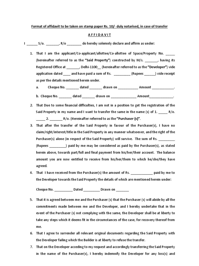 Affidavit in Transfer Case | PDF | Civil Law (Common Law) | Virtue