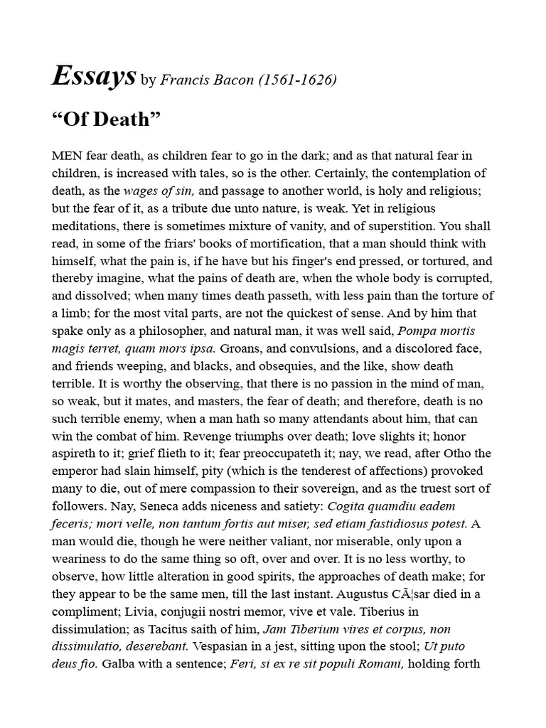 Essays on Death, Health, and Aging | PDF