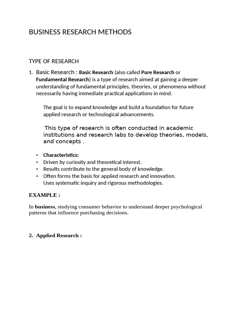 Business Research Methods | PDF