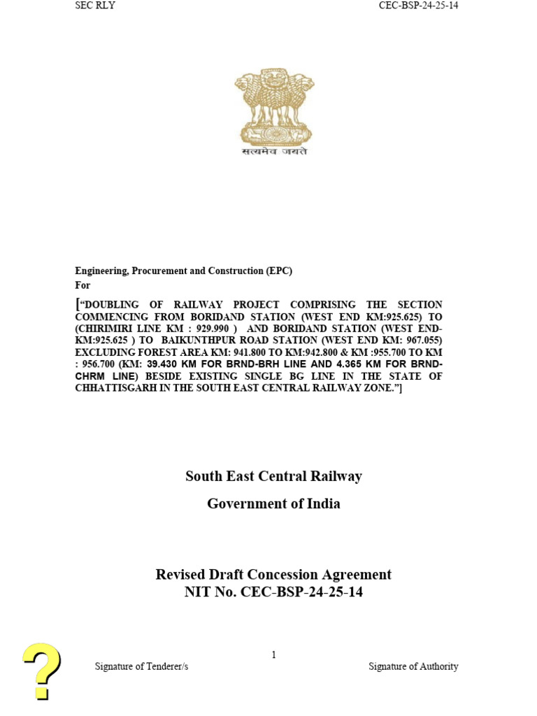 Revised Draft Concession Agreement | PDF | Liquidation | Indemnity