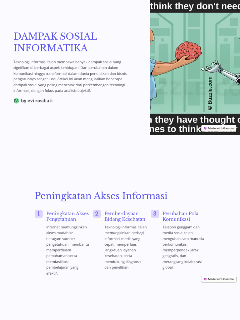 Dampak Sosial Informatika | PDF