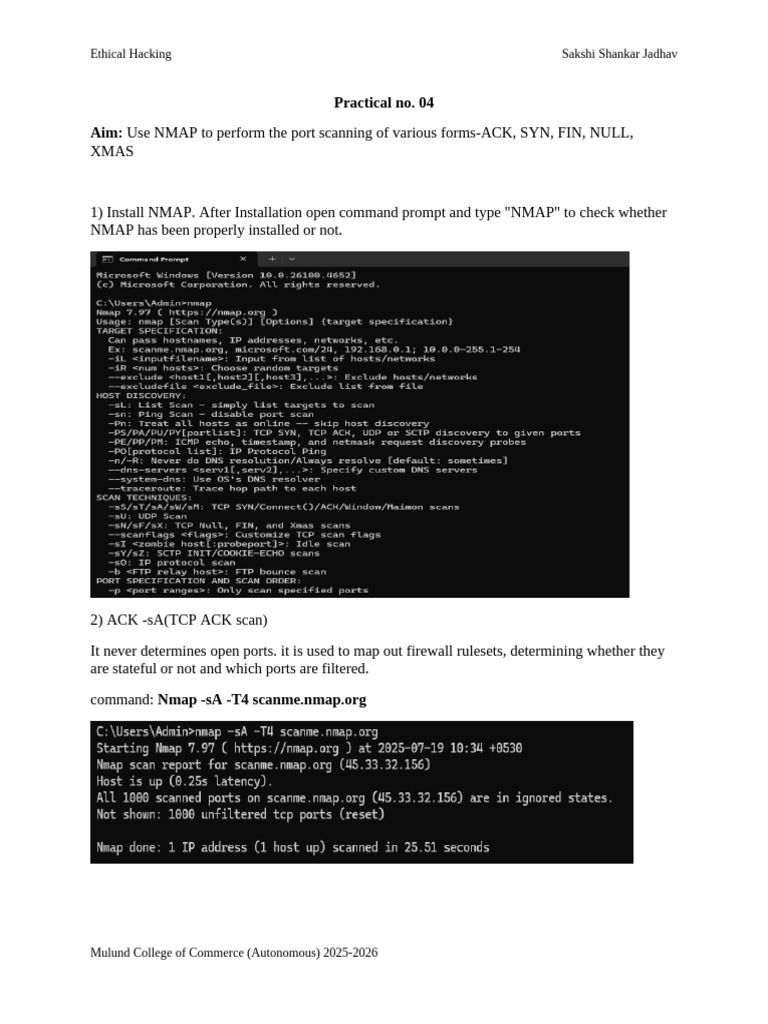 Practical No 4 | PDF