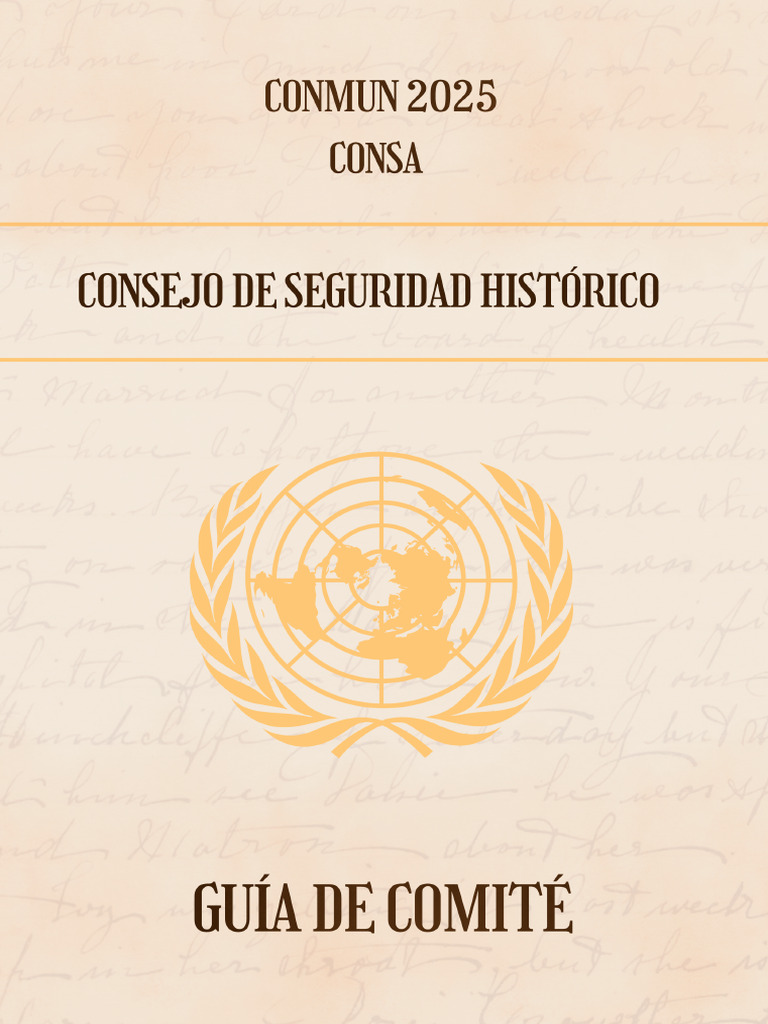 Conmun 2025 - Consejo de Seguridad Histórico PDF | PDF