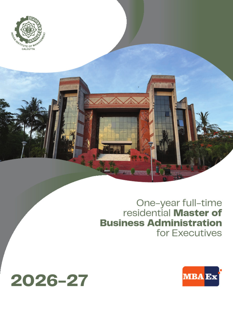 IIMC MBAEx Admission Brochure | PDF | Master Of Business Administration | Business
