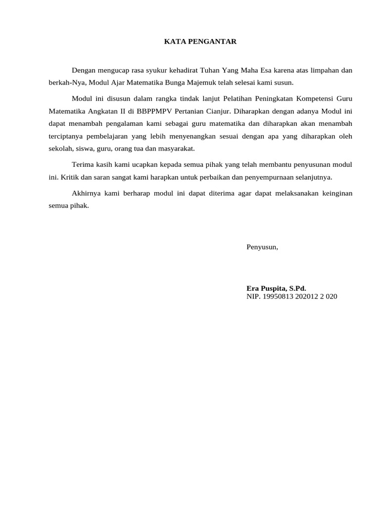 Kata Pengantar Modul | PDF
