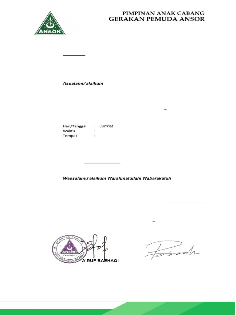 Undangan Danramil | PDF