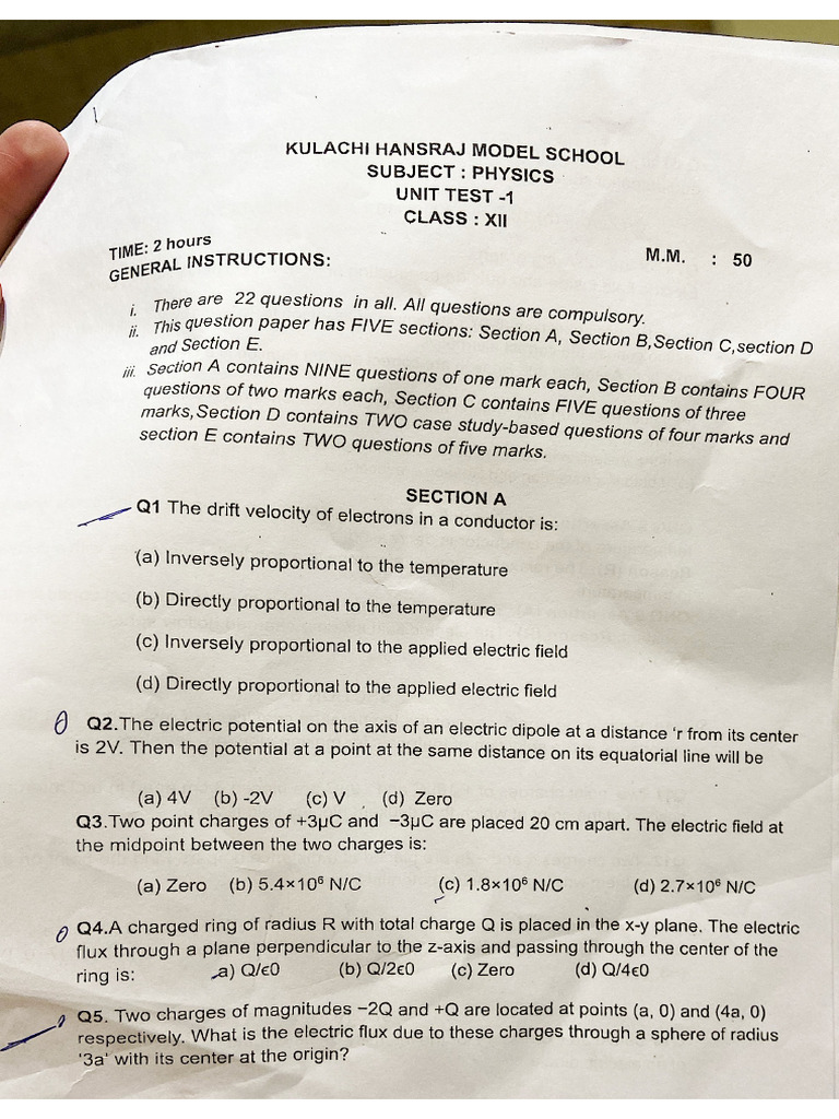 Khms - Physics - Ut 1 | PDF