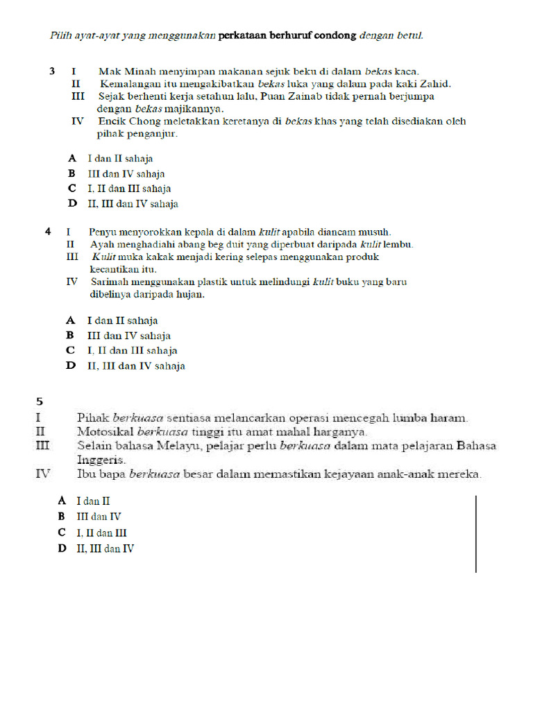 Latihan Objektif | PDF