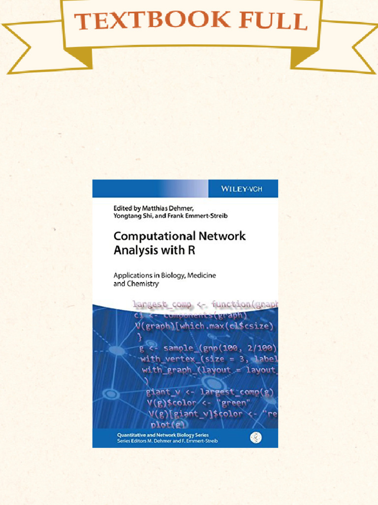 Computational Network Analysis With R Applications in Biology Medicine ...