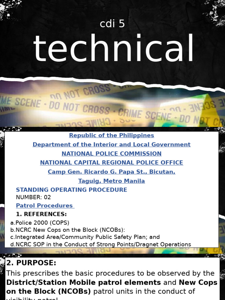 Patrol Procedures for Police Operations | PDF | Police | Search And Seizure