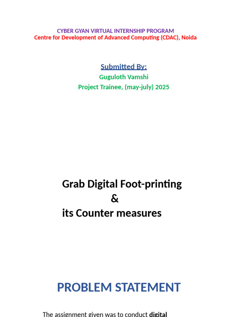 Cyber Gyan Virtual Internship | PDF | Security | Computer Security
