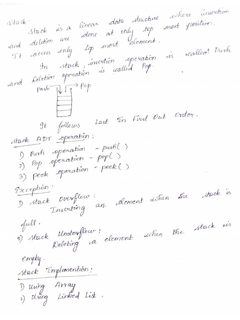 Stack ADT | PDF