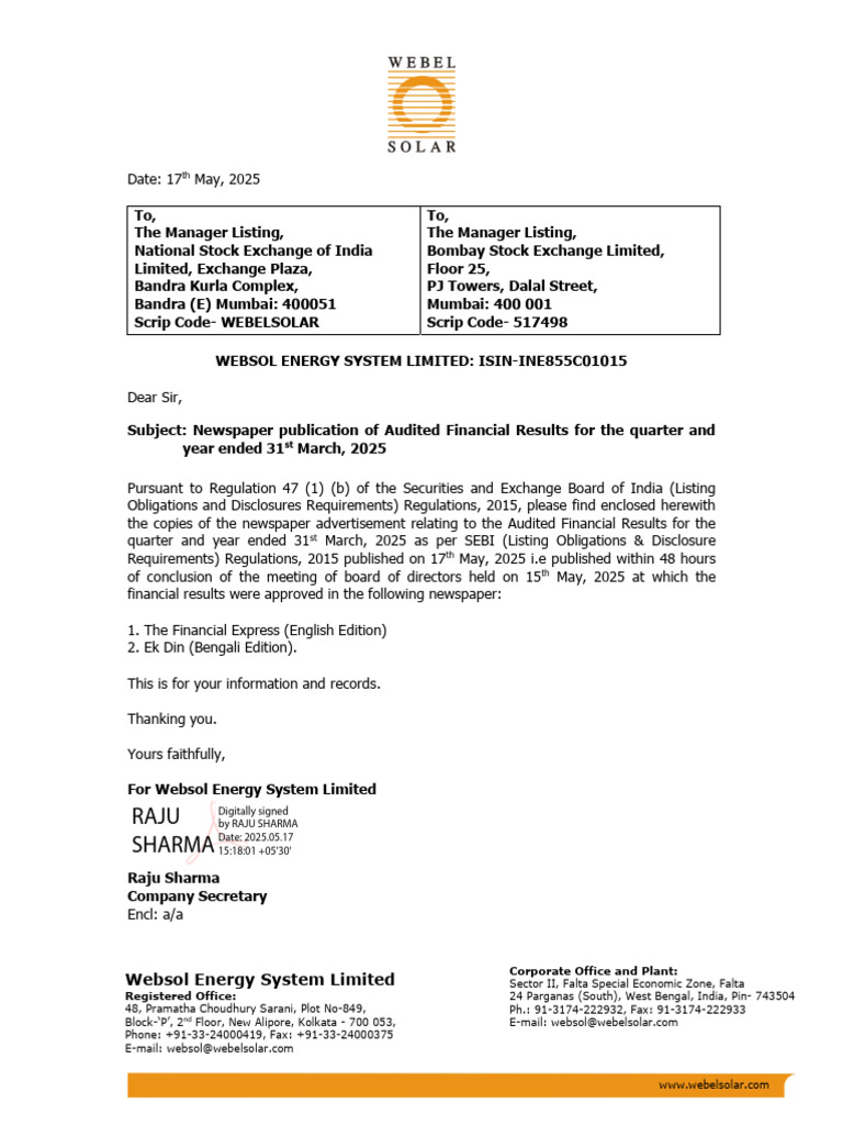 Websol Report | PDF