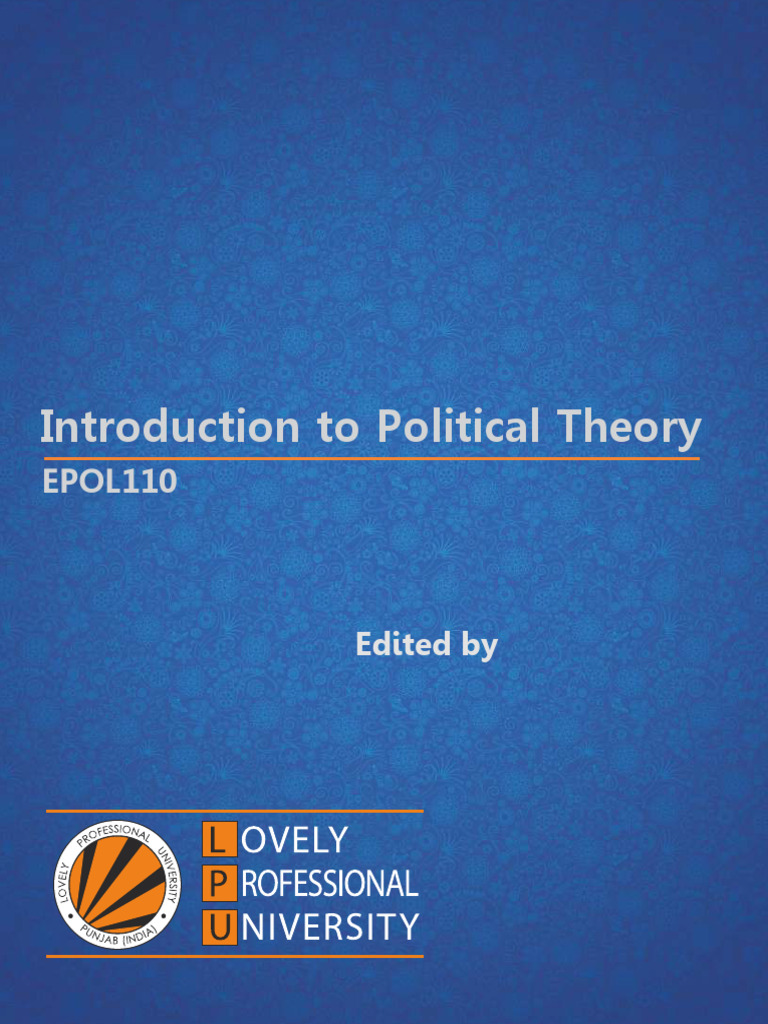 7908 Epol110 Introduction To Political Theory | PDF | Theory | Marxism