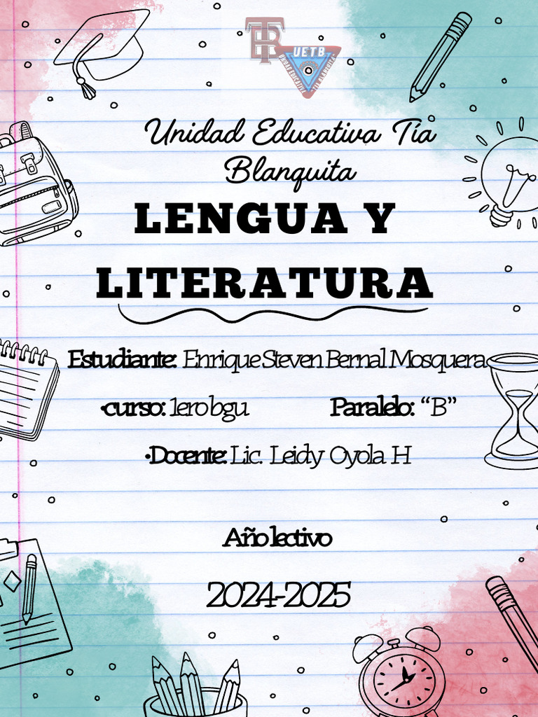 Documento A4 Portada Carátula de Propuesta Creativa Doodle Acuarela ...