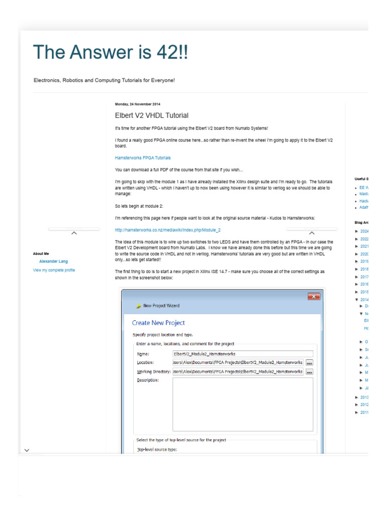 Elbert V2 VHDL Tutorial | PDF | Vhdl | Field Programmable Gate Array