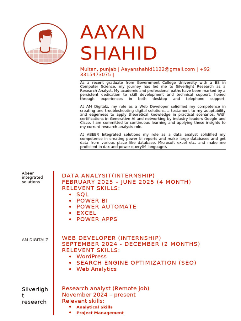 Aayan Shahid: Computer Science Graduate | PDF | Cisco Certifications ...