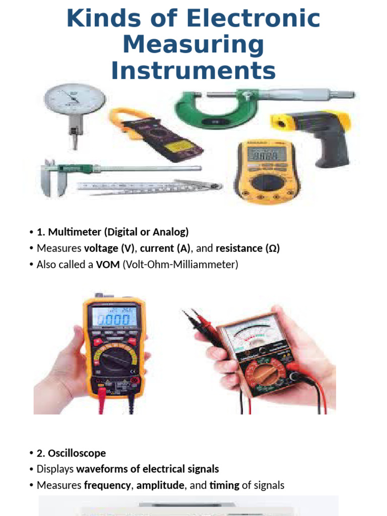 Types of Electronic Measuring Instruments | PDF