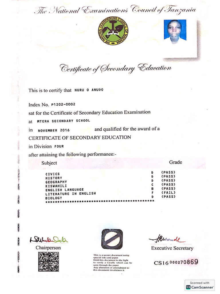 Certificate of Secondary Education | PDF