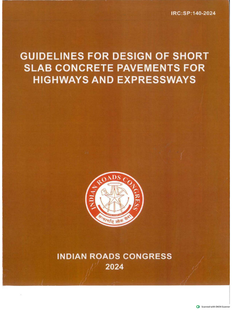 IRC SP 140-2024 Guidelines For Design of Short Slab Concrete Pavement - Compressed | PDF