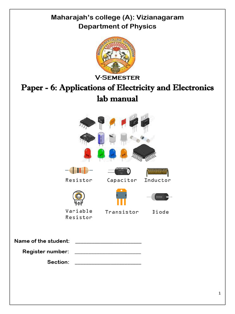 6c Lab Manual 8 60rs | PDF | Field Effect Transistor | Series And ...