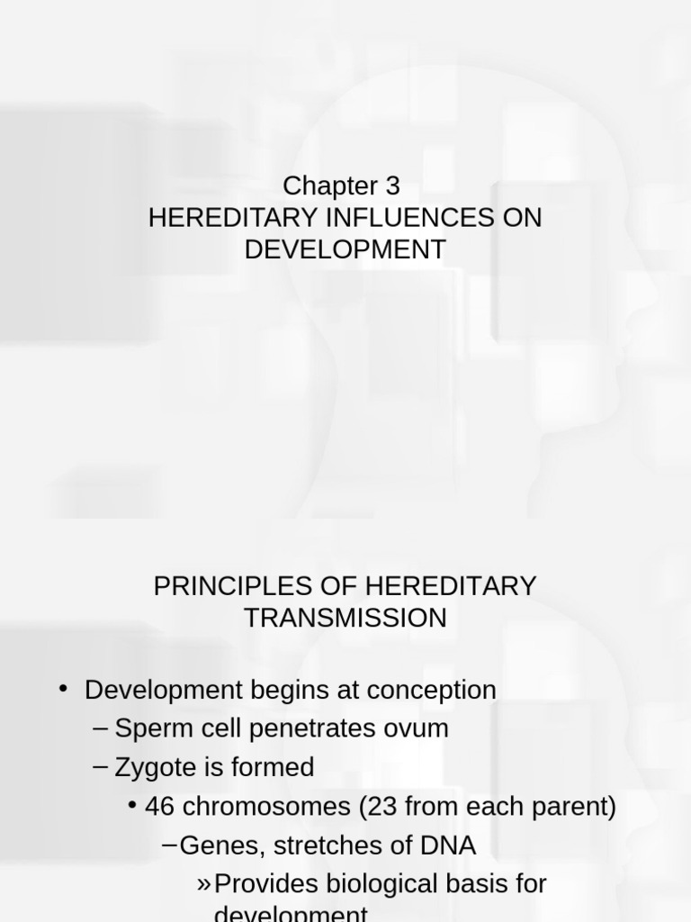 Hereditary Influences on Development | PDF | Genetic Disorder ...