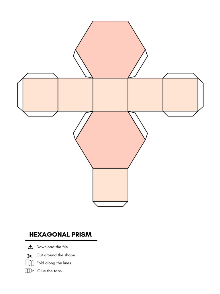 Geometry Hexagonal Prism Template | PDF