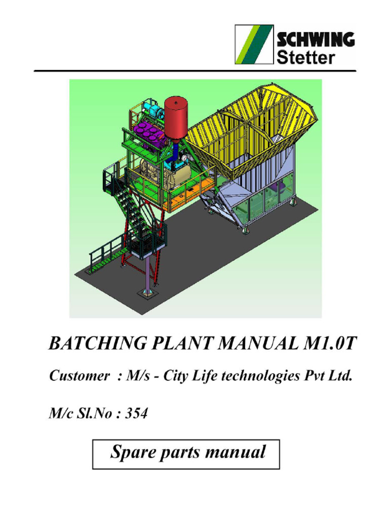 M1T Batching Plant Spare Parts List | PDF | Manufactured Goods ...