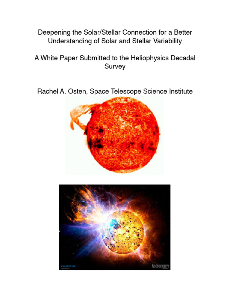 Solar and Stellar Variability Insights | PDF | Solar Flare | Stars