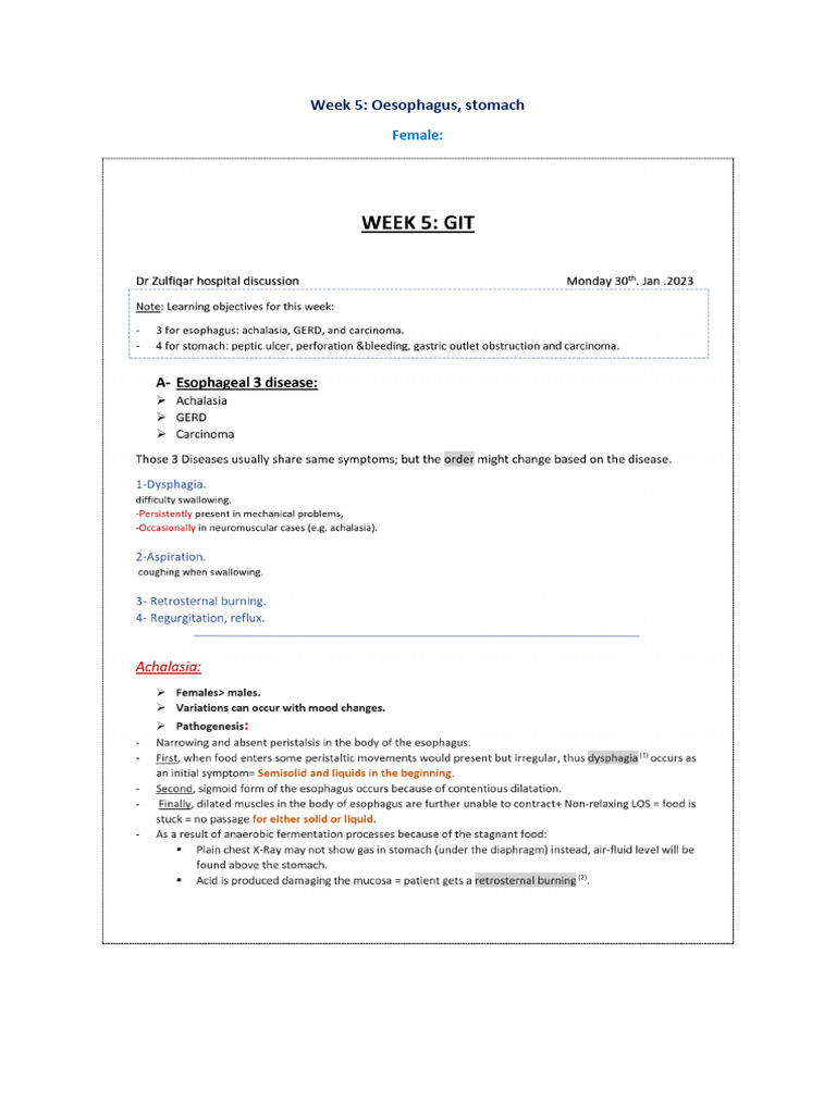 2 - Surgery Notes For 2nd Mid (Week 5-9) | PDF | Gallbladder | Esophagus