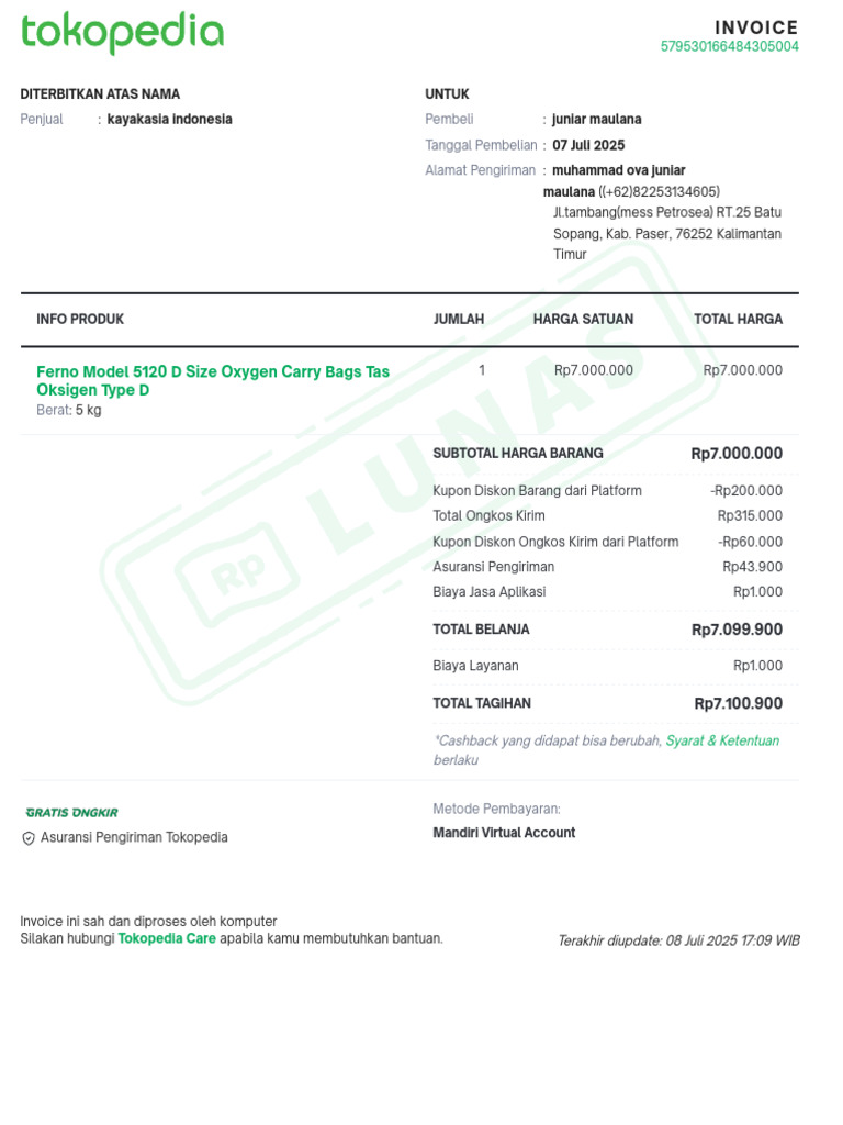 Tokopedia Responder Bag | PDF