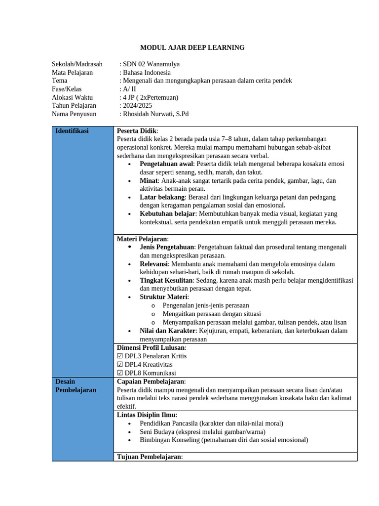 1.template Modul Ajar Deep Learning | PDF