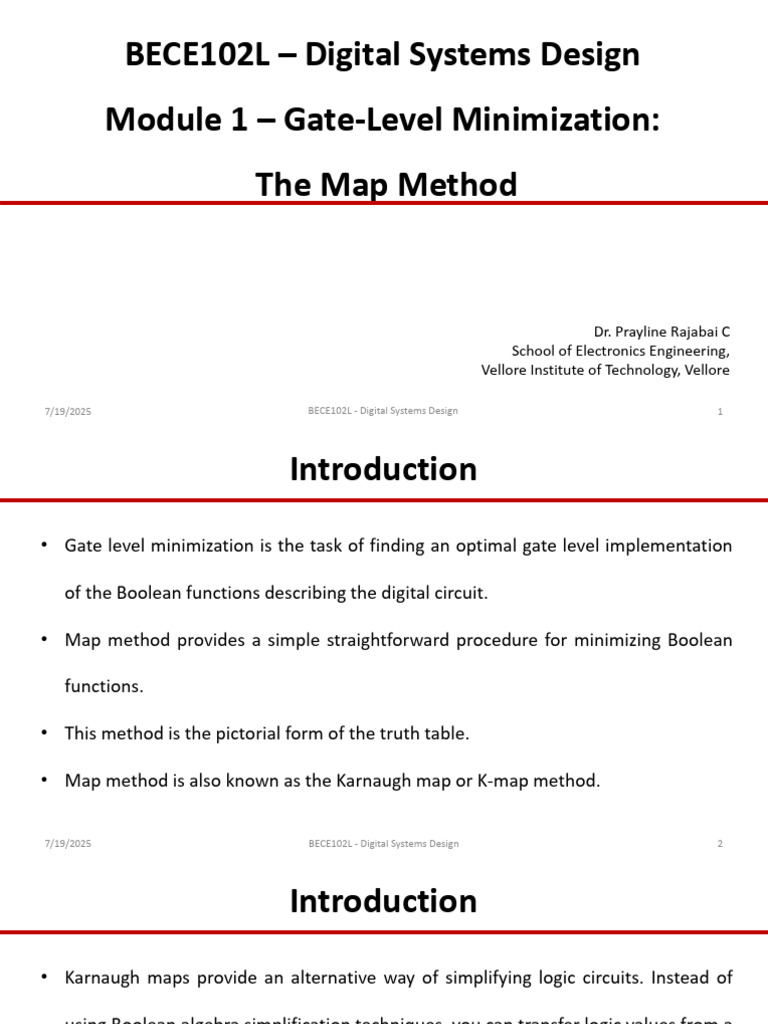 2-K-map Method for Minimization (up to 4 variables)-16-07-2025 | PDF | Theoretical Computer ...