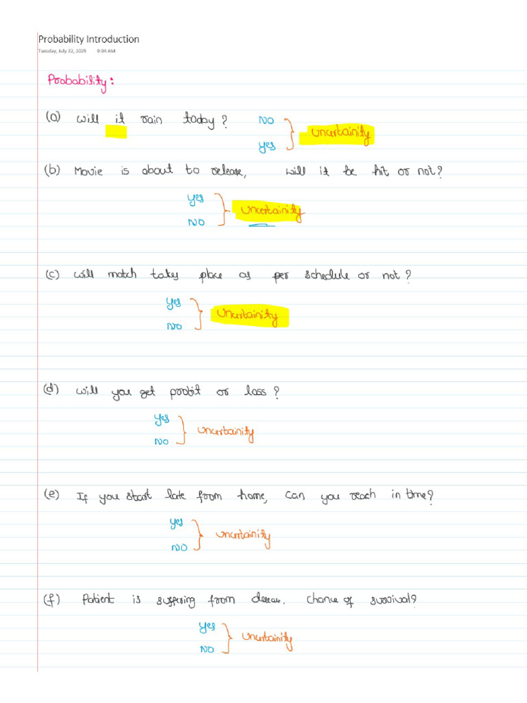 01 Probability Concepts Probability Introduction | PDF